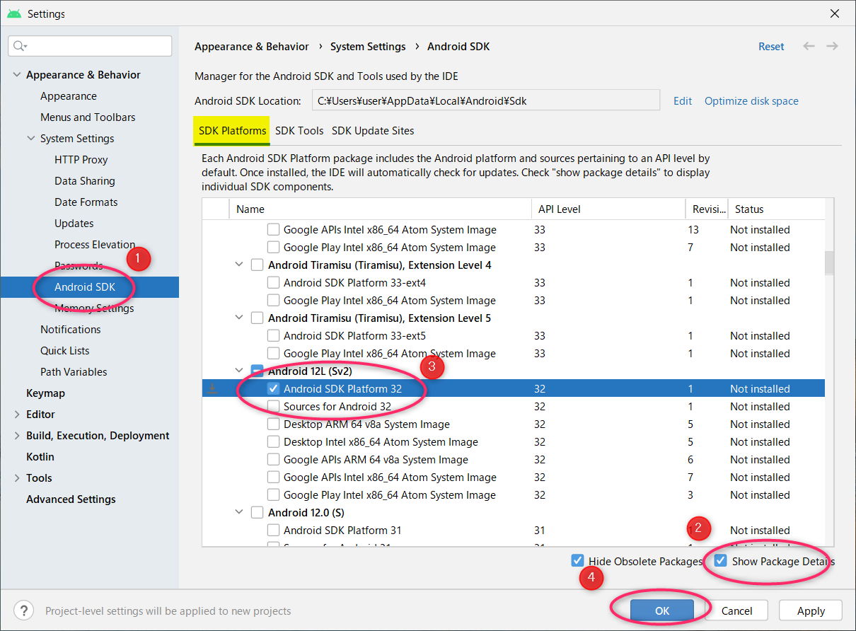 Add the SDK Platform you plan to use here – Fun e-Programming