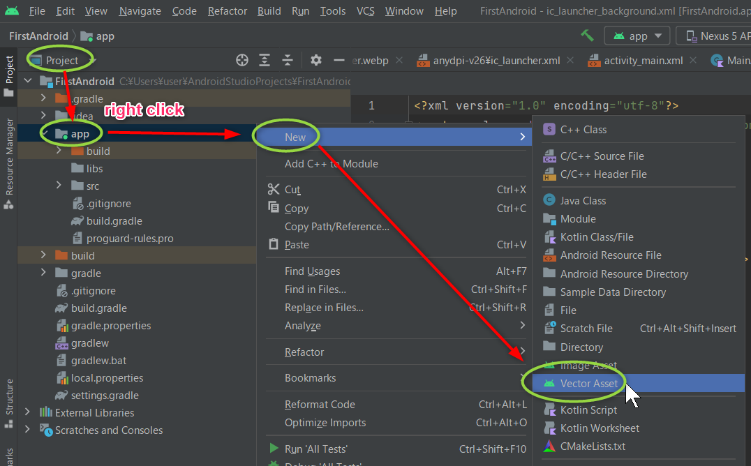 Add vector assets – Fun e-Programming